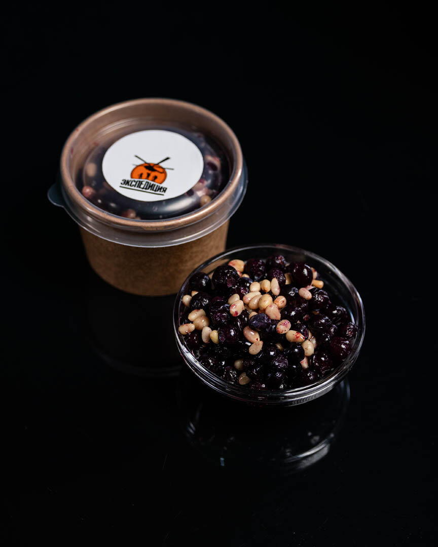 Голубика с кедровым орехом и мёдом 150г, ягодный десерт, натуральный продукт