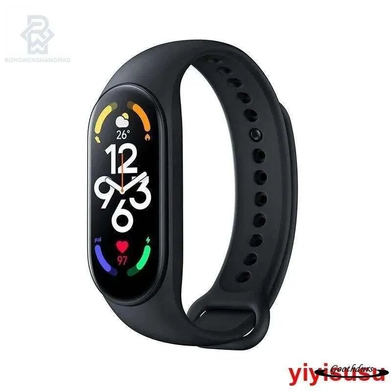 Фитнес-браслет Xiaomi Mi Band 7, черный матовый, AMOLED дисплей