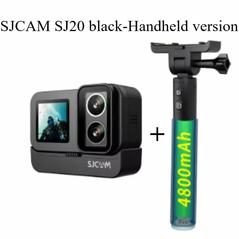 Спортивная камера SJCAM SJ20 black Handheld version Dual Lens Action Camera 4K, Ночной Специальный объектив для записи видео на 8 часов Водонепроницаемый сенсорный экран 5G WiFi