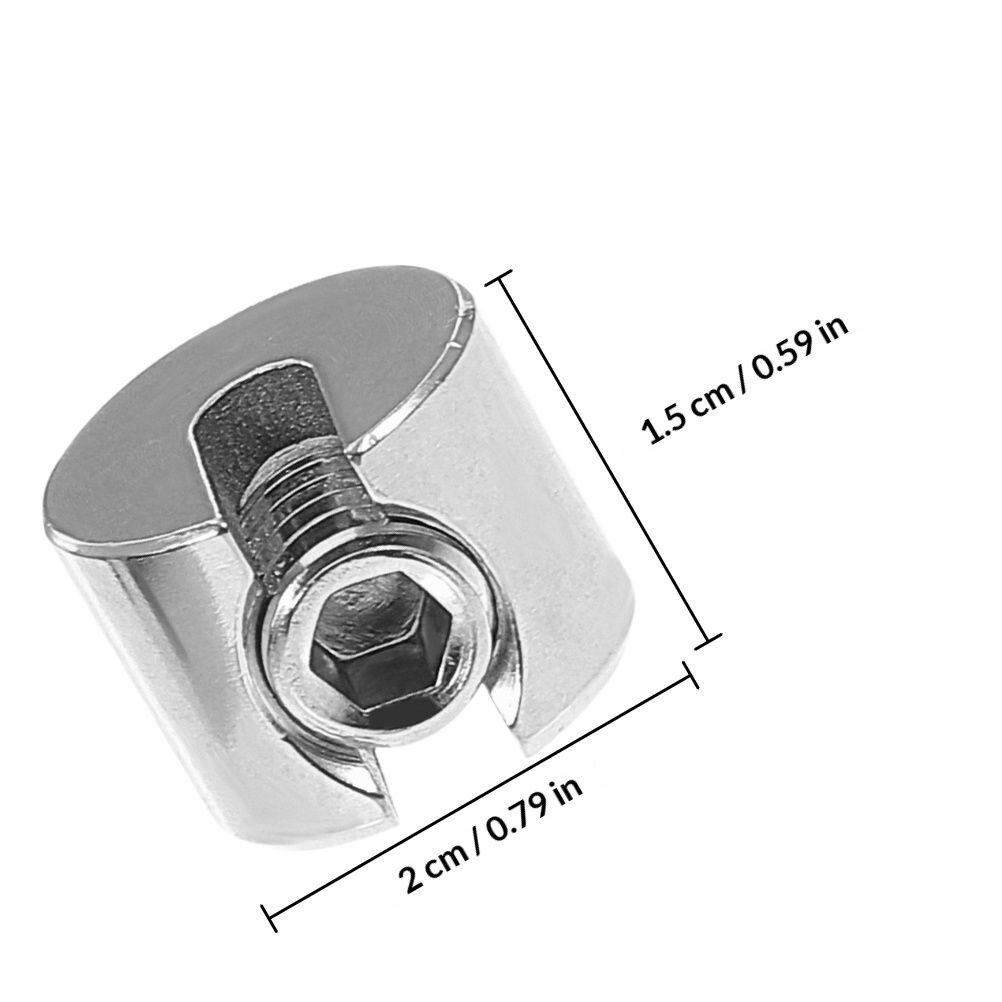 Двухкомпонентное Крепление Для Тросов Из Нержавеющей Стали, Серебристый, 2 Штуки, Для Соединения И Удержания Тросов В Саду И На Заборах
