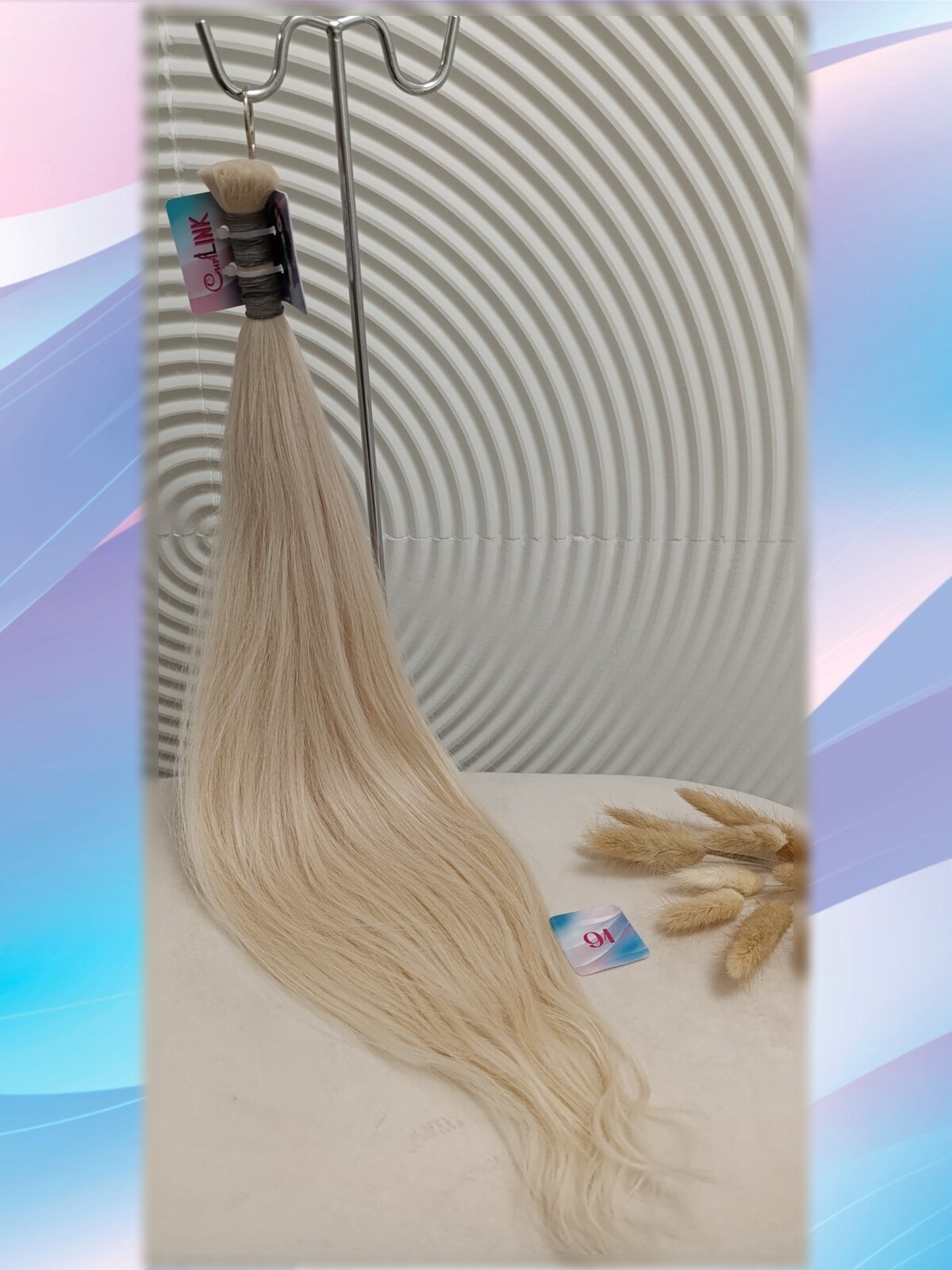 Волосы для наращивания CurlLink, натуральные, волнистые, 55 см