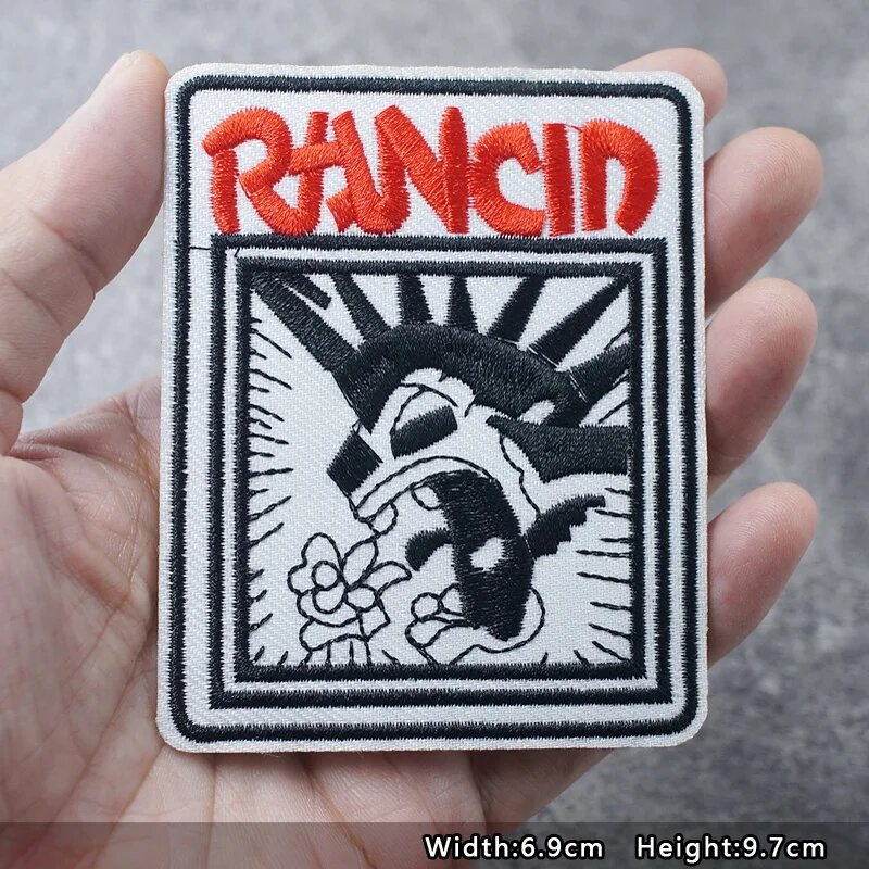 Наroidered Skull Punk Rock Patches Черный, 17
