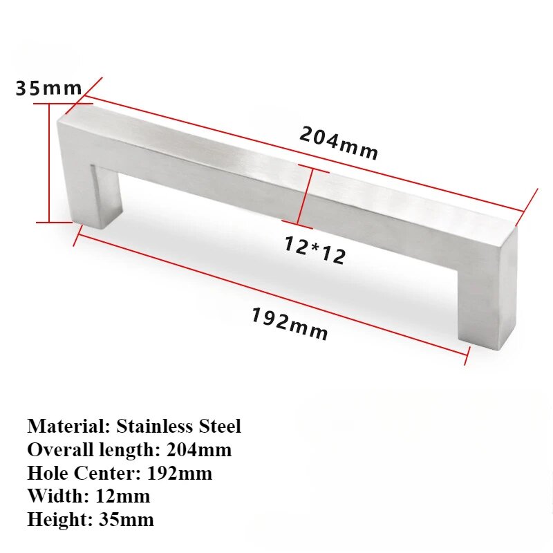 Ручки для кухонных шкафов из матовой никелированной стали, фурнитура для кухонных шкафов из нержавеющей стали, ручки для ящиков и комодов