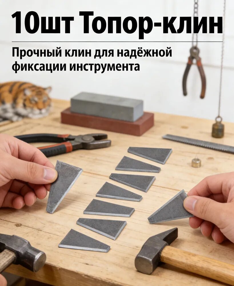 Маленькие стальные клинья для топора и молотка размером 2,30 1,00 0,20 см в упаковке 10 штук