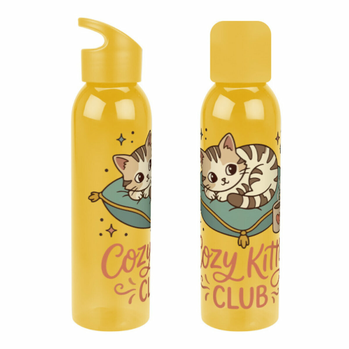 Бутылка для воды «Cozy Kitty Club» (желтый)