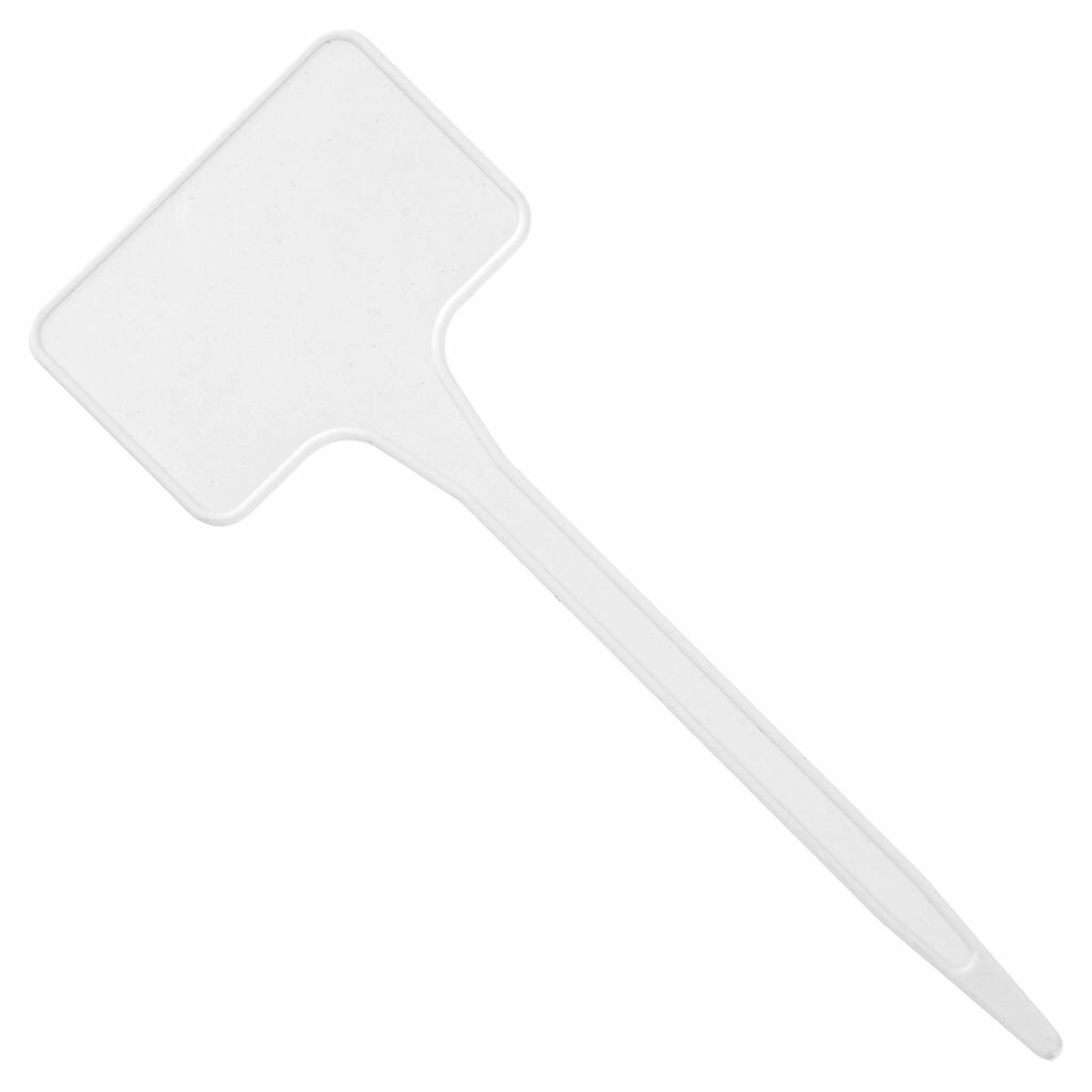 Табличка садовая КНР для маркировки растений 5,5х3,5х15 см, полипропилен, белый, набор 10 шт (00127)