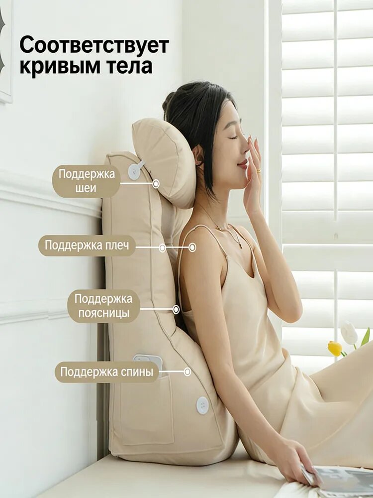 Подушка Дакимакура серая с наполнителем из гранул полипропилена, гипоаллергенная, 1500 — фото 1