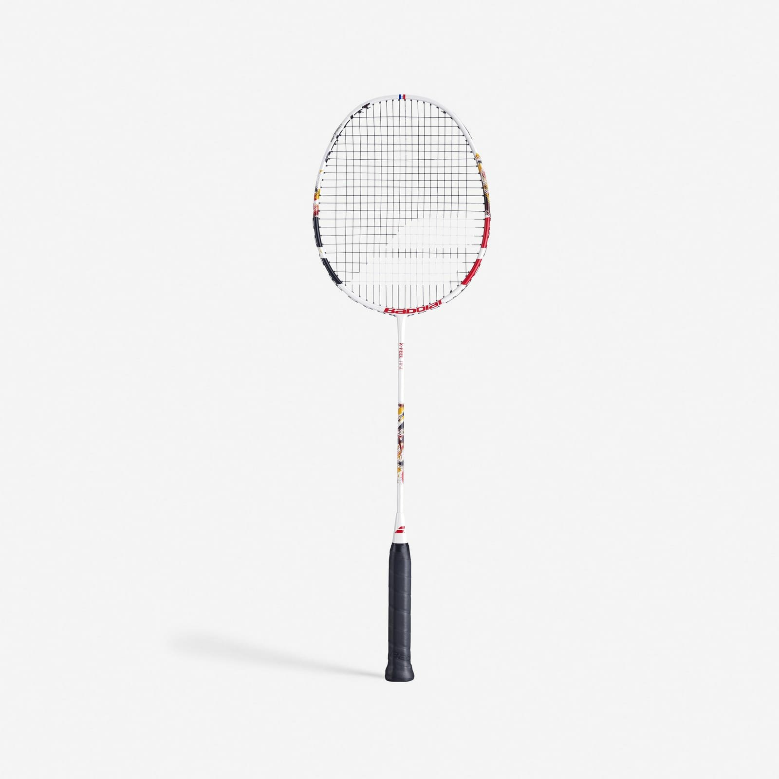 DECATHLON ракетка для бадминтона babolat x-feel rise, гибкая, нейтральный баланс, длина 675 мм, размер ручки 2
