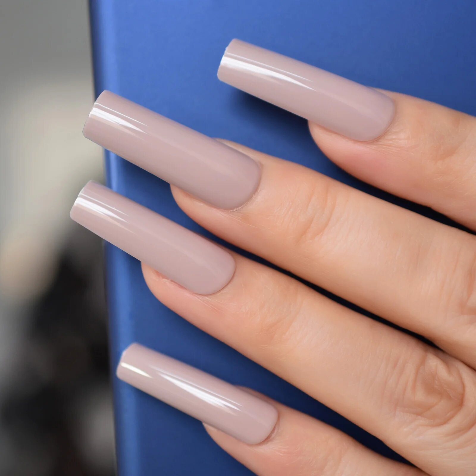 Розовые квадратные акриловые накладные ногти ABS 24 штуки L6187