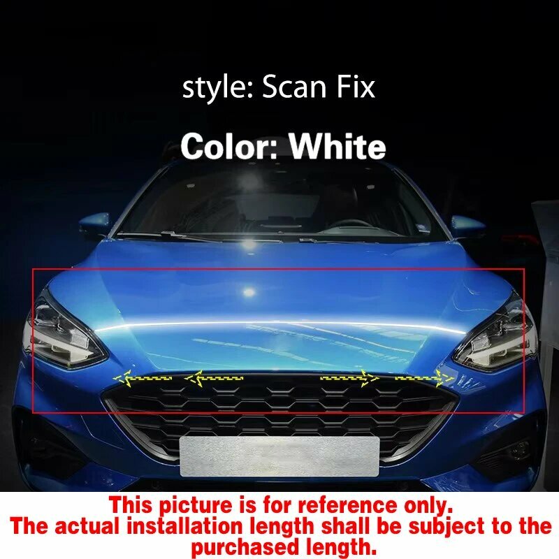 Дневные ходовые огни для Ford Focus 2005-2022, дневные ходовые огни, светодиодные White, 150cm