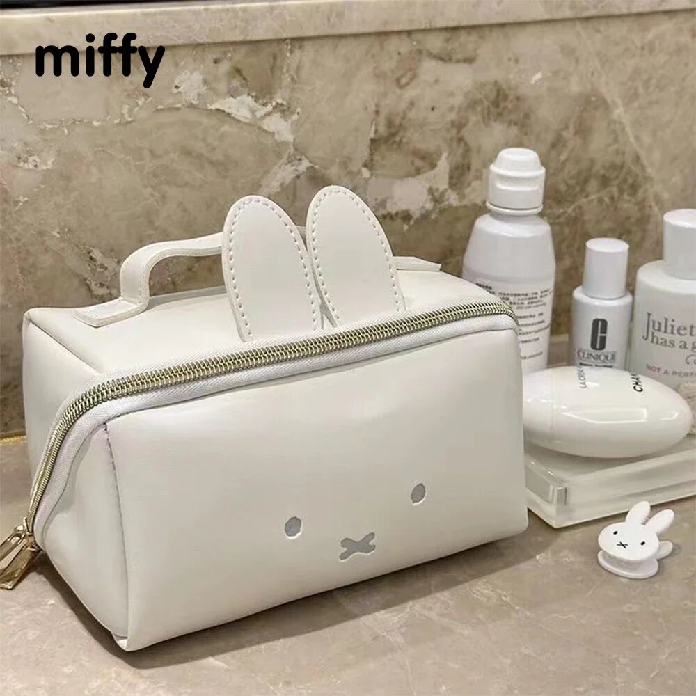 Kawaii Miffy Rabbit милая форма ручная косметичка многофункциональная портативная сумка для хранения туалетных принадлежностей Рождественская игрушка в подарок для девочек