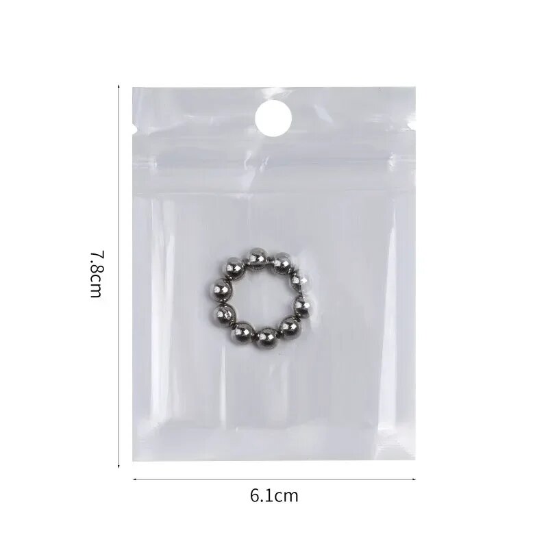 Магнитное кольцо из бусин, серебряный цвет, 10pcs