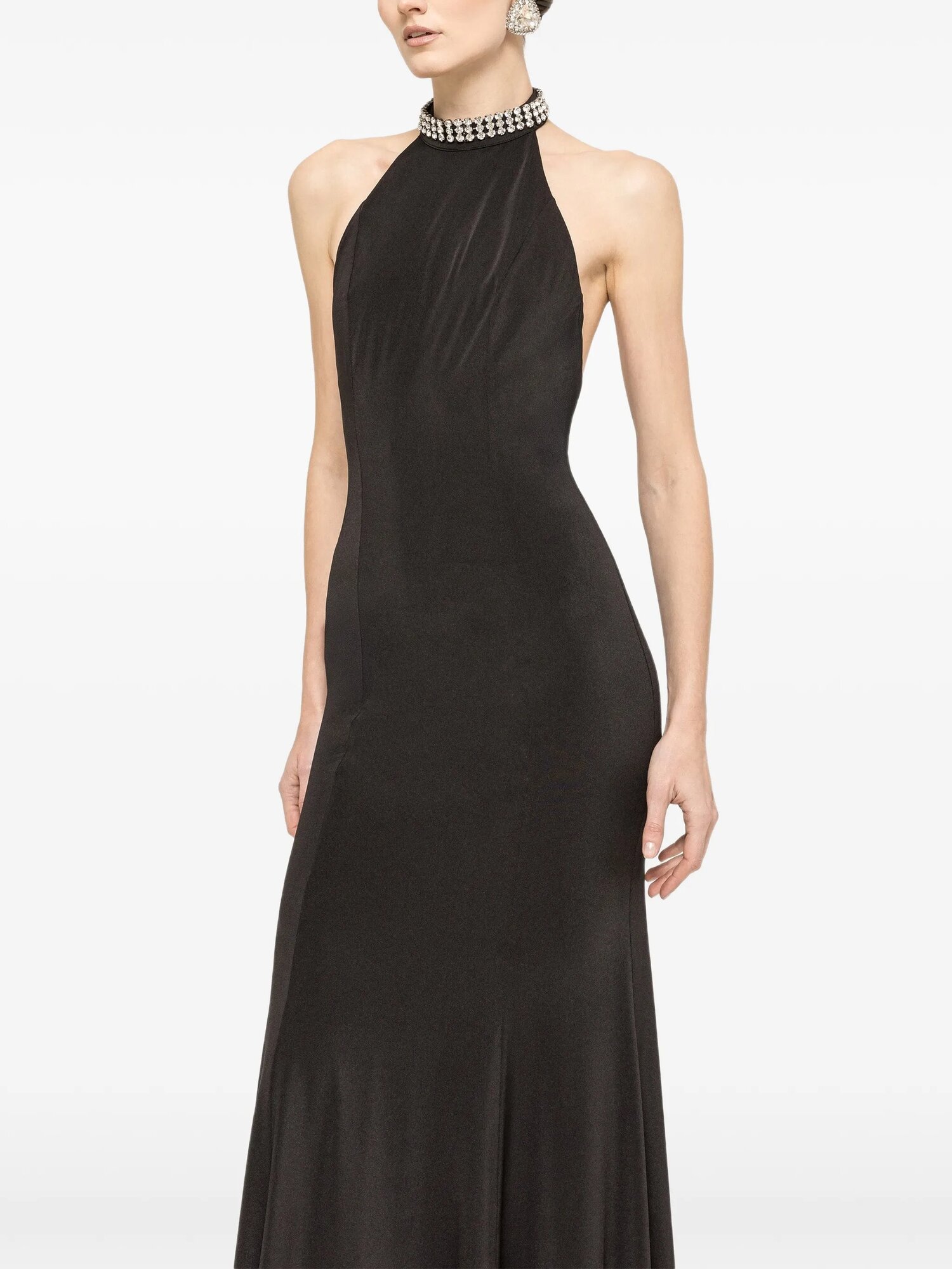 Платье Nissa Backless maxi dress, размер 38, черный — фото 1