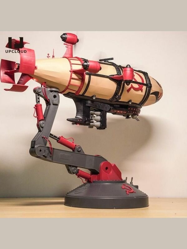 Пластиковый конструктор/предварительно раскрашенная сборная модель дирижабля "Киров", UPCLOUD, оснащенная электрическим пропеллером и осветительными приборами