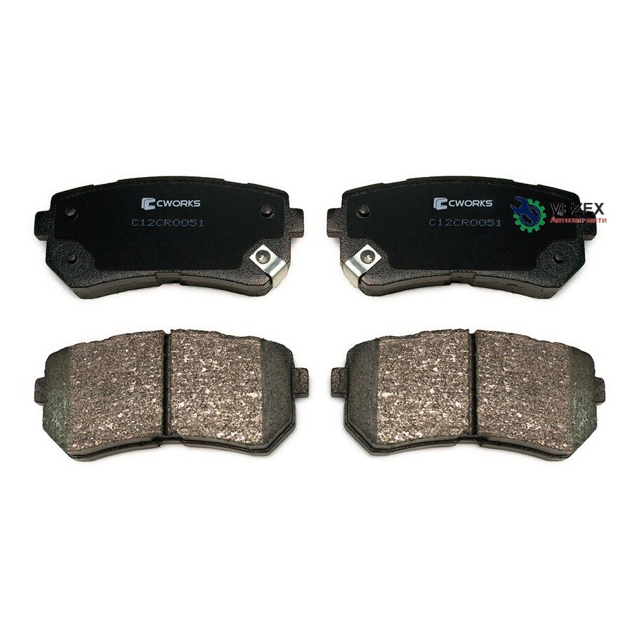 CWORKS C12CR0051 Тормозные колодки задние Low Metallic C12CR0051