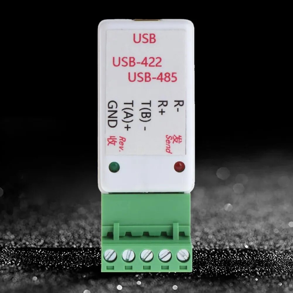 USB-адаптер для USB-422/USB-485, конвертер сигналов с микро-USB разъемом. Белый корпус. — фото 1