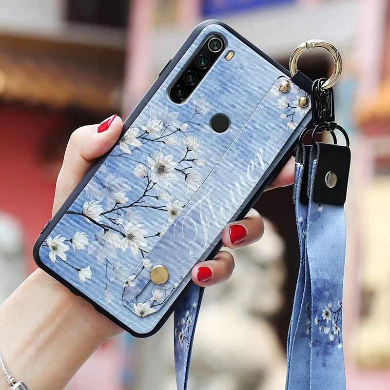 Полная защита для Redmi Note 8: мягкий матовый силиконовый чехол цвета Белый Орхидея с полным покрытием