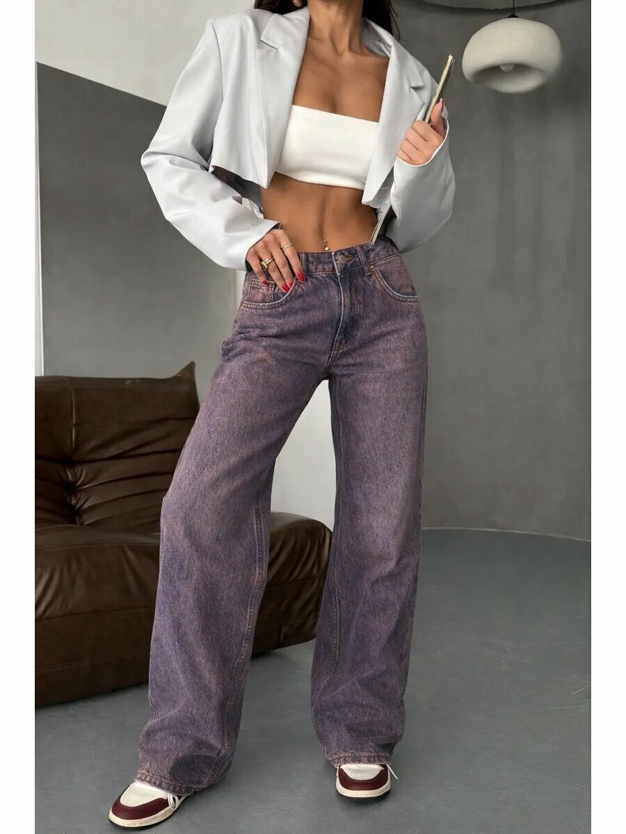 Джинсы широкие для женщин 