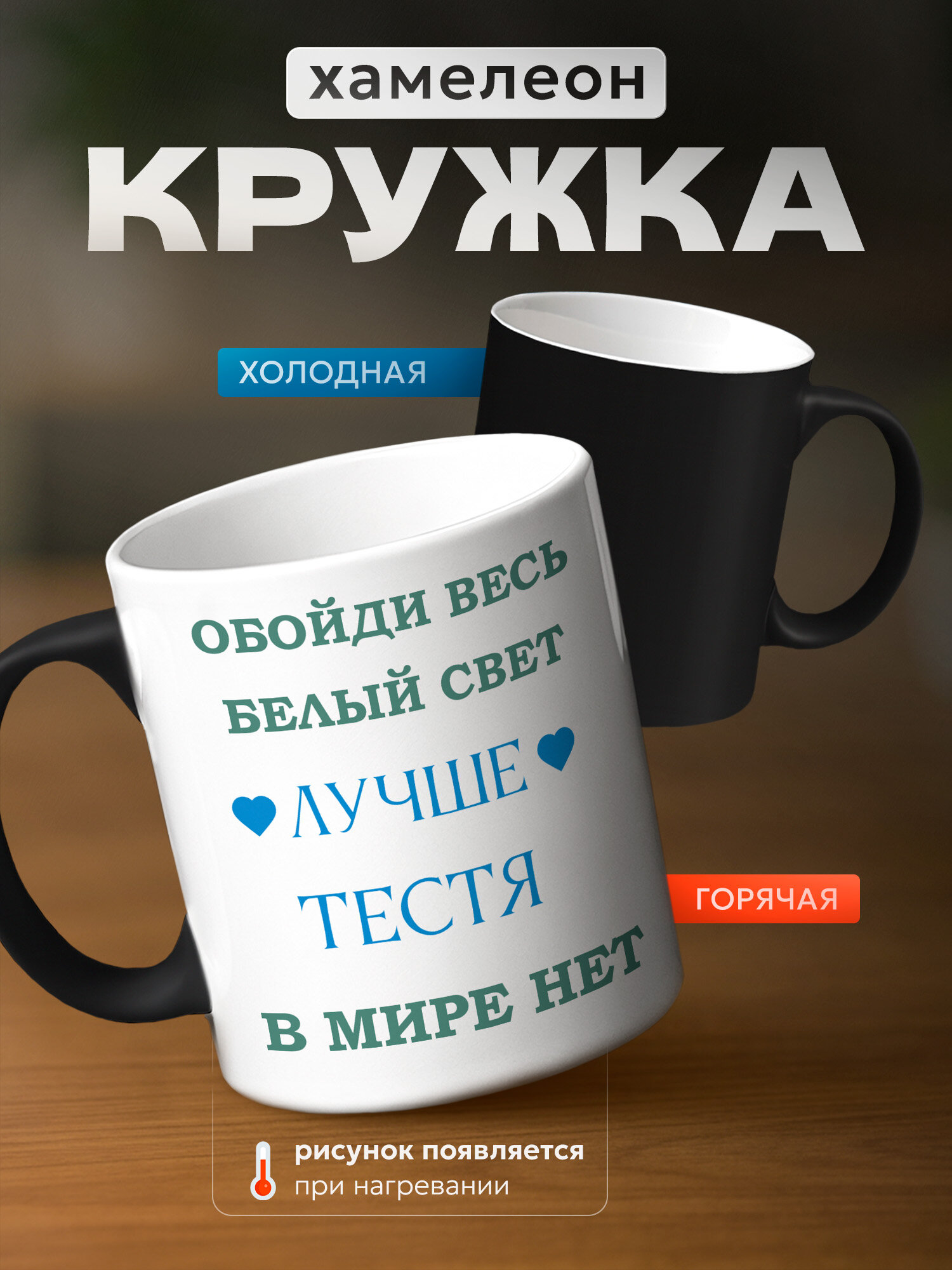 Кружка хамелеон подарок тестю