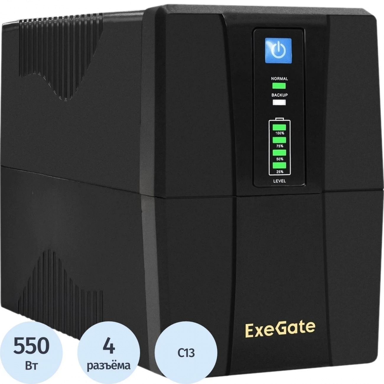ИБП ExeGate Power Back BNB-1000, лин. инт,1000VA/550W, LED(EX292784RUS) 2398995