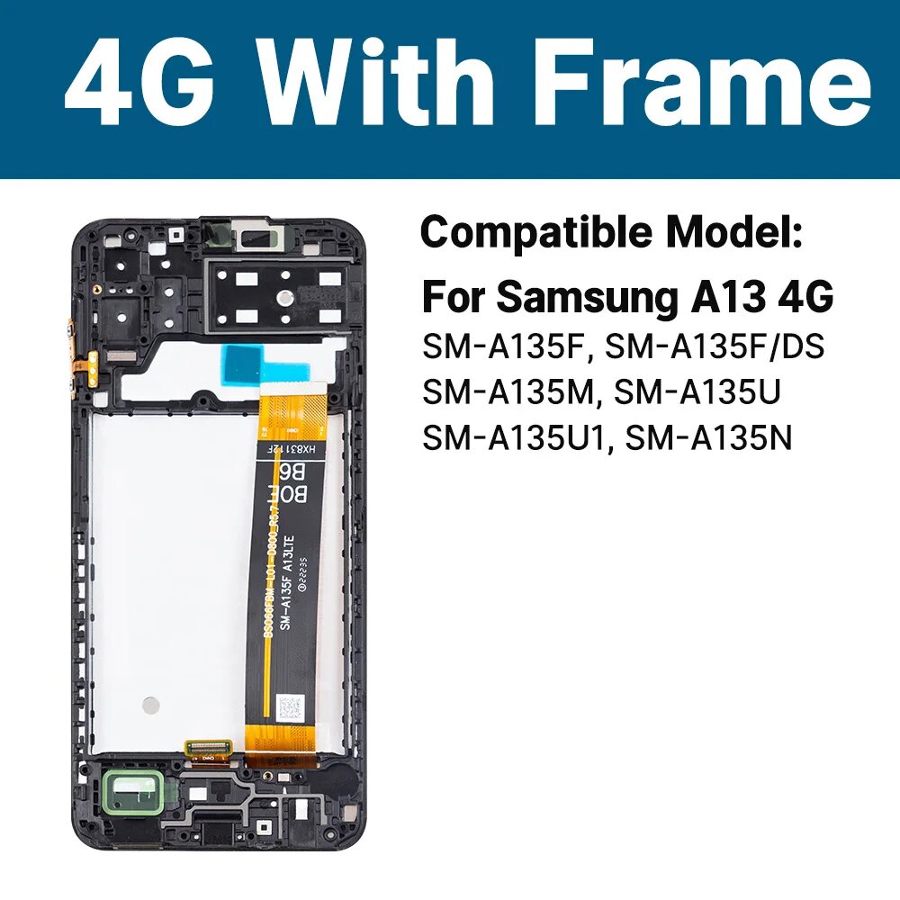 Дисплей для Samsung A13 4G (A135) с рамкой