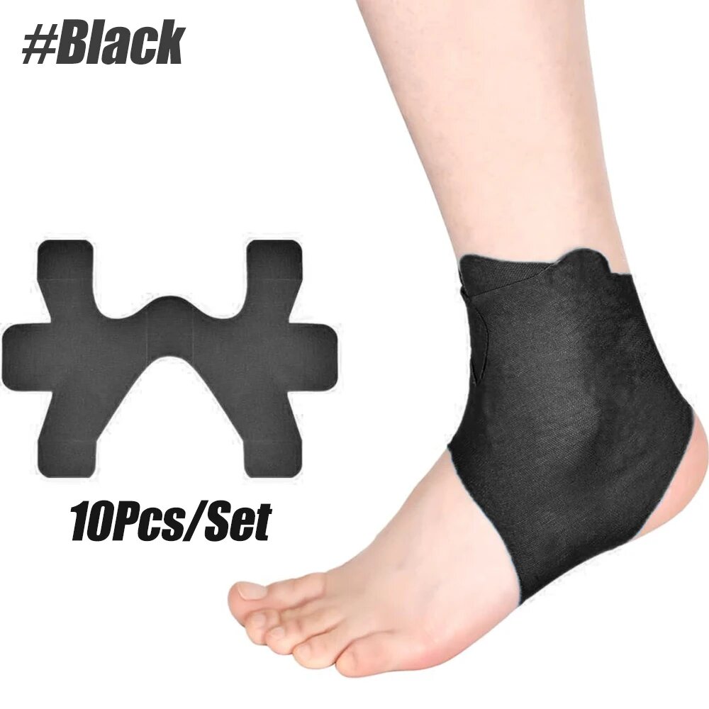 BraceTop спортивный кинезиологический тейп для голеностопа Черный, Black