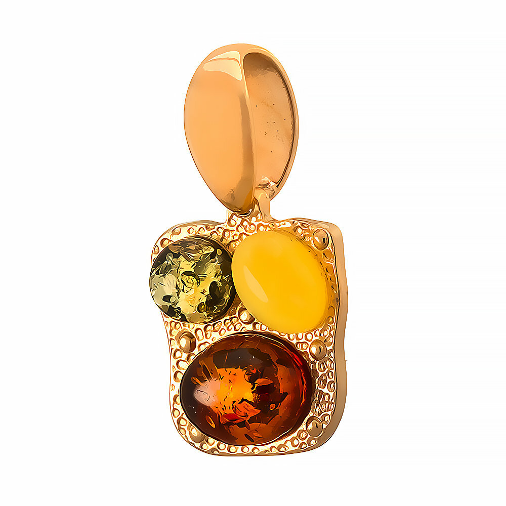 Подвеска Amberprofi, серебро, 925 проба, янтарь