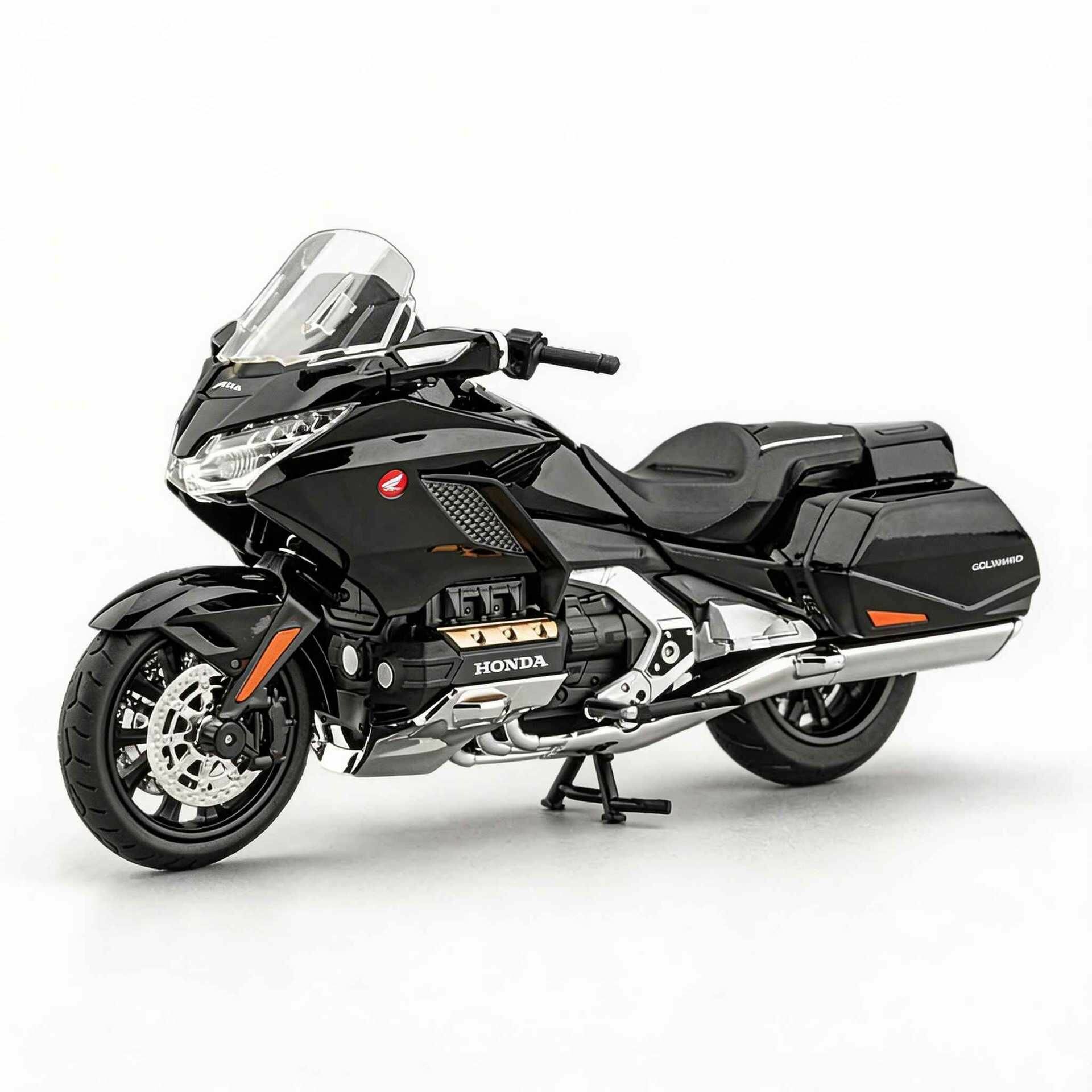 Модель мотоцикла Honda GL1800, металлическая, масштаб 1:12, с амортизацией, коллекционная игрушка