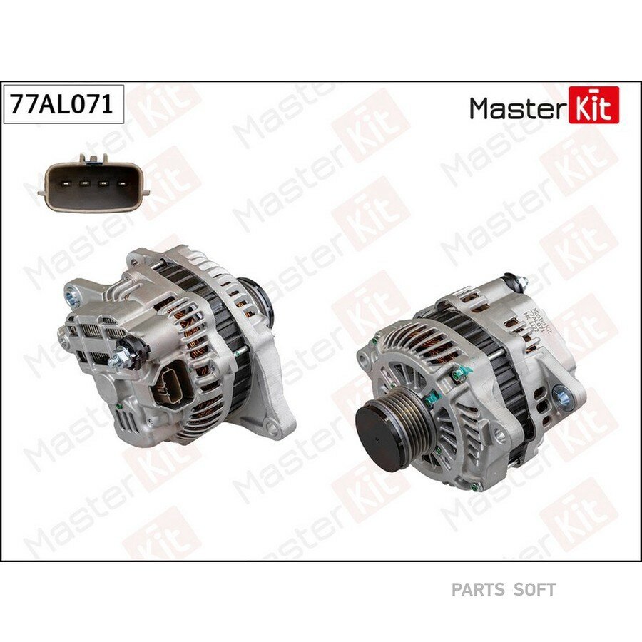 MASTERKIT 77AL071 77AL071 Генератор\ MITSUBISHI ASX/LANCER/OUTLANDER (14V 120A)