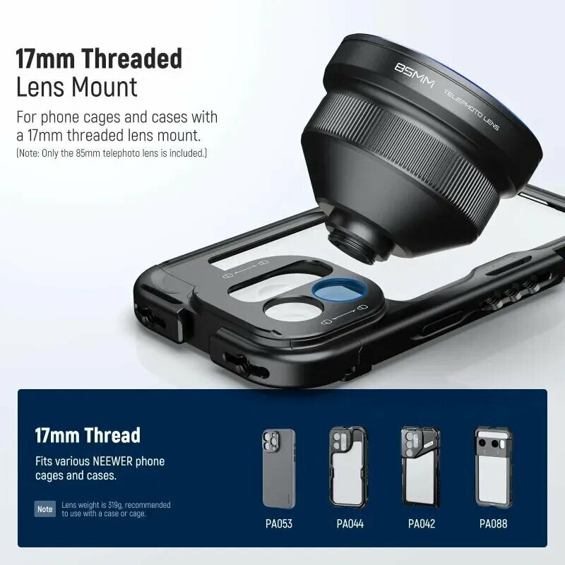 NEEWER LS-59 85 мм HD телеобъектив с резьбой 17 мм