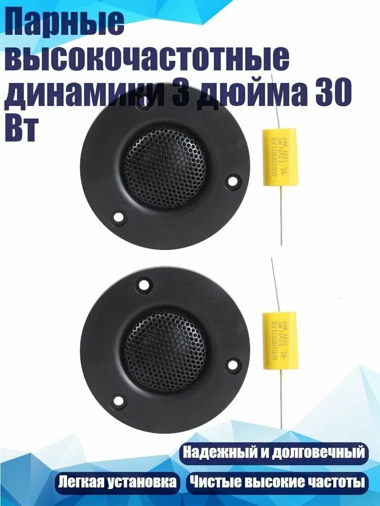 Парные высокочастотные динамики 3 дюйма 30 Вт