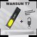 Фонарь-прожектор WARSUN T7 с клипсой, 450 Лм, встроенный аккумулятор, IPX4, черн...