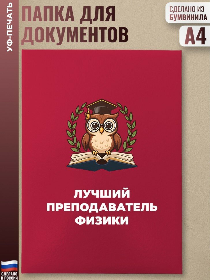 Красная папка "Лучший преподаватель физики"