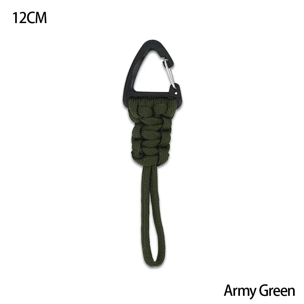 Паракордовый брелок с карабином, Army Green, 12см