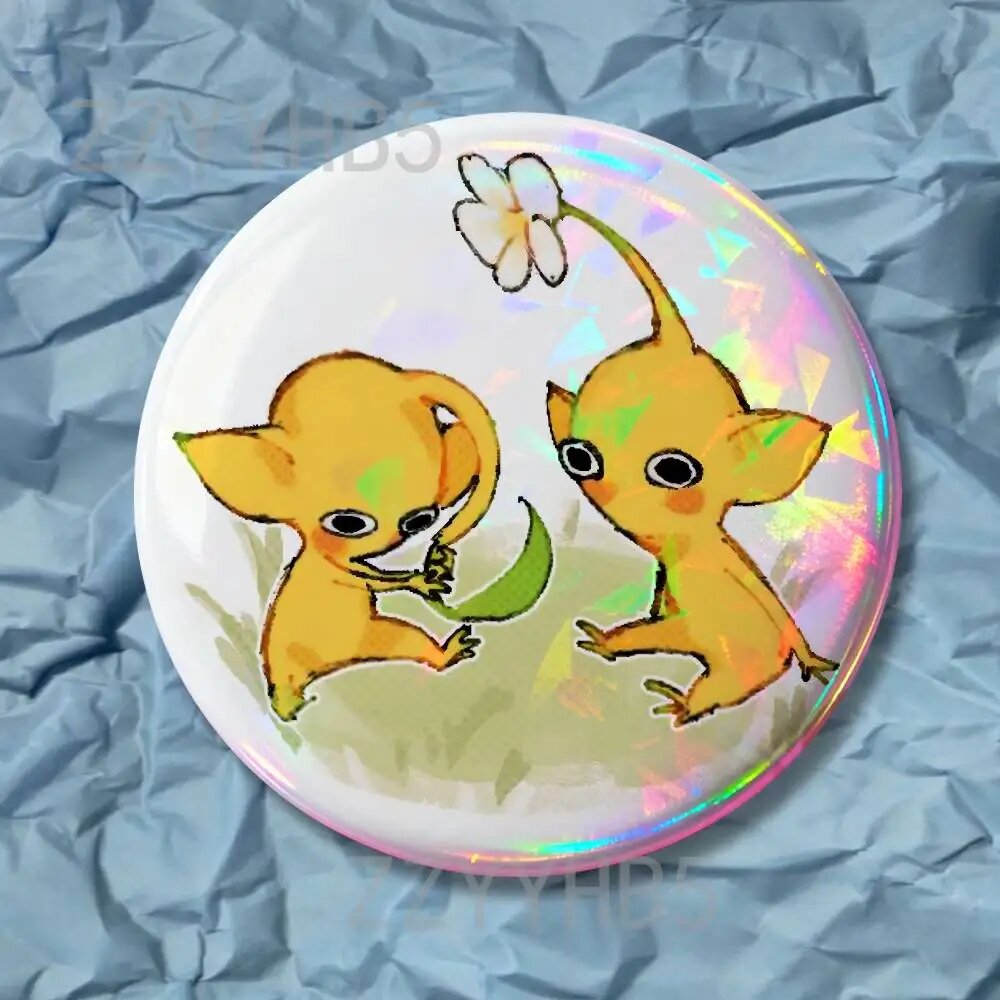 Булавка P-Pikmin, светло-желтый, 32X32mm, z8