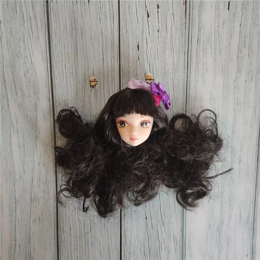Деревянная голова куклы BJD для макияжа DIY и художественного обучения, размер менее 30 см, модель 1142