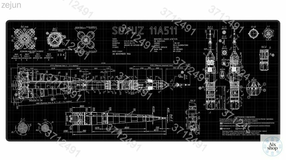 Коврик для мышки MAUSPAD GEEKBOARDS СОЮЗ, черный, 90x40 см