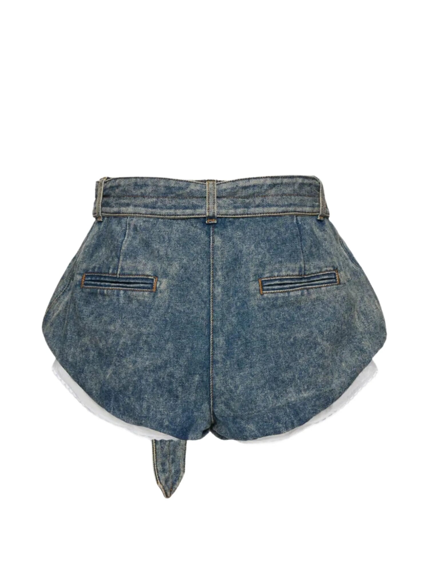 Шорты MAGDA BUTRYM Belted denim shorts, размер 34, blue — фото 1