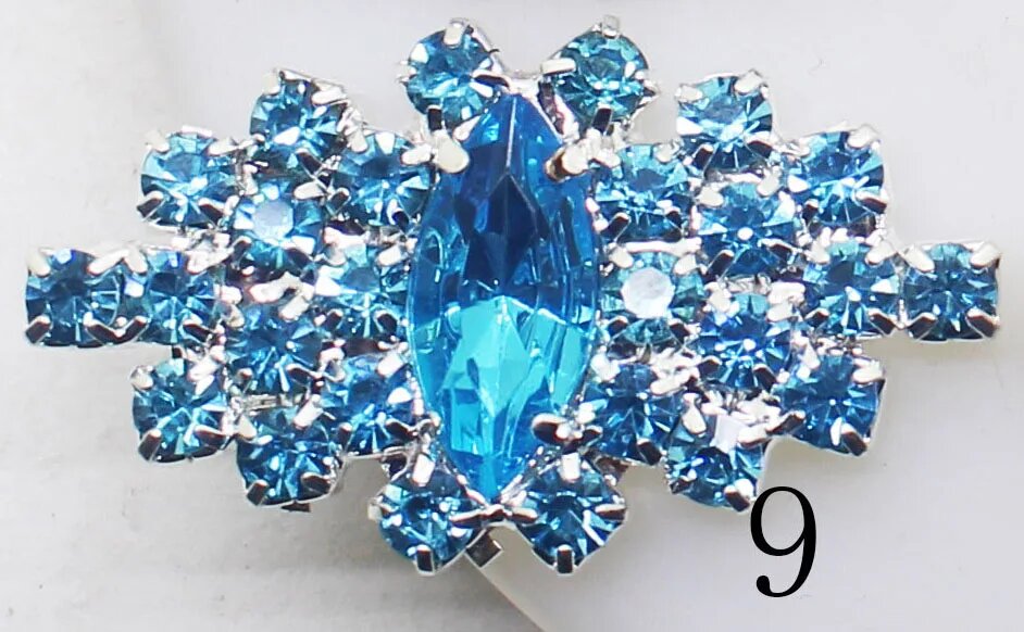 Броши LKERAN акриловые 35х20 мм, 10 шт.