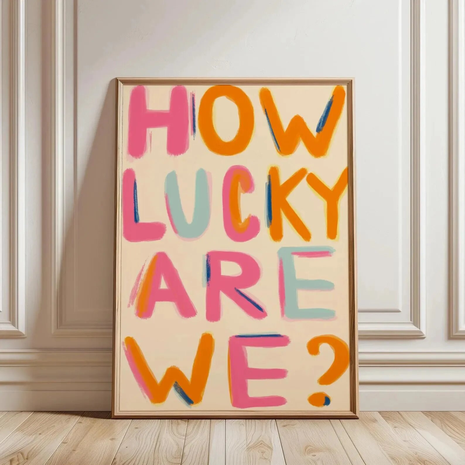 Постер "How Lucky Are We" 30x40см, WO1113, без рамки