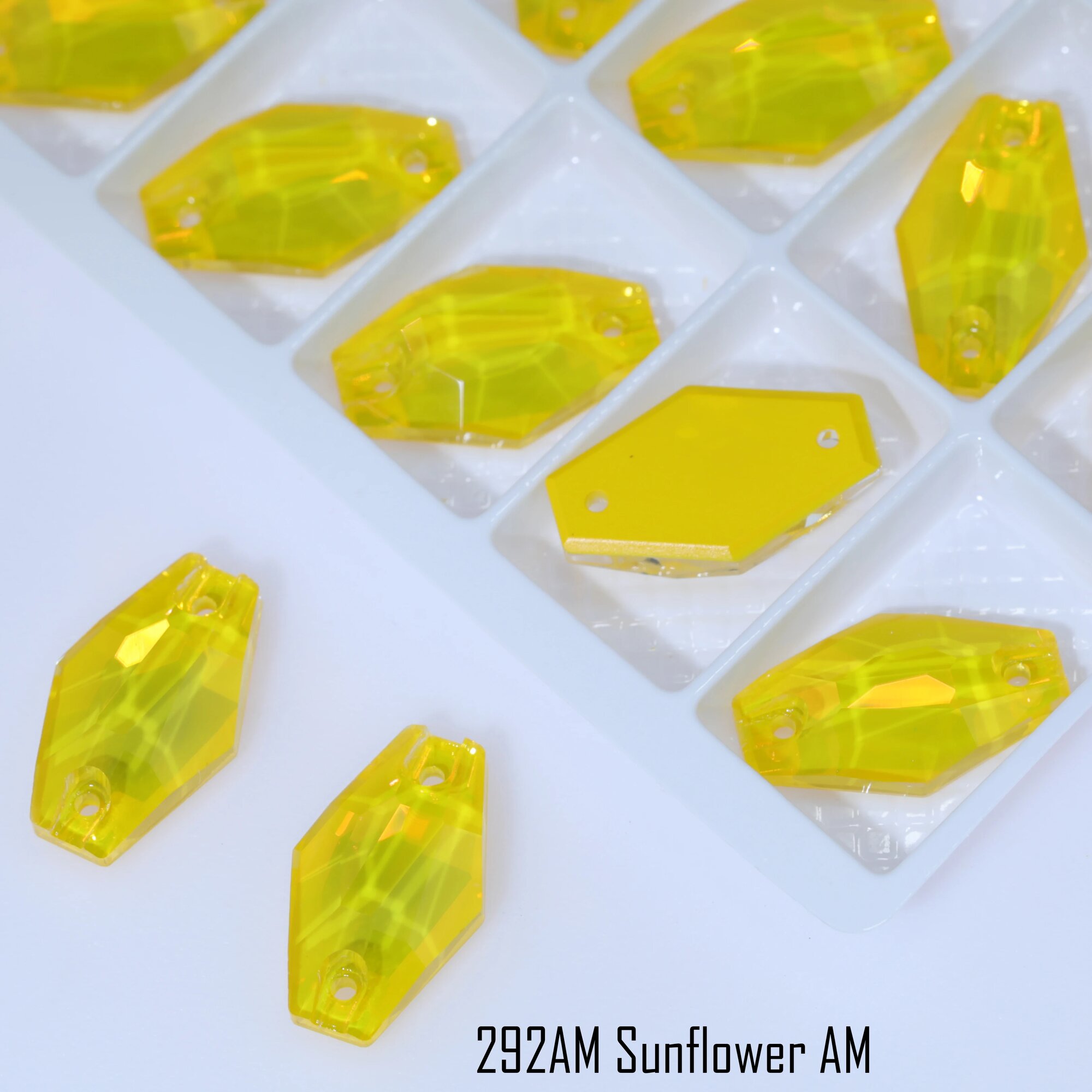 Стеклянные стразы 292AM Sunflower AM, желтые