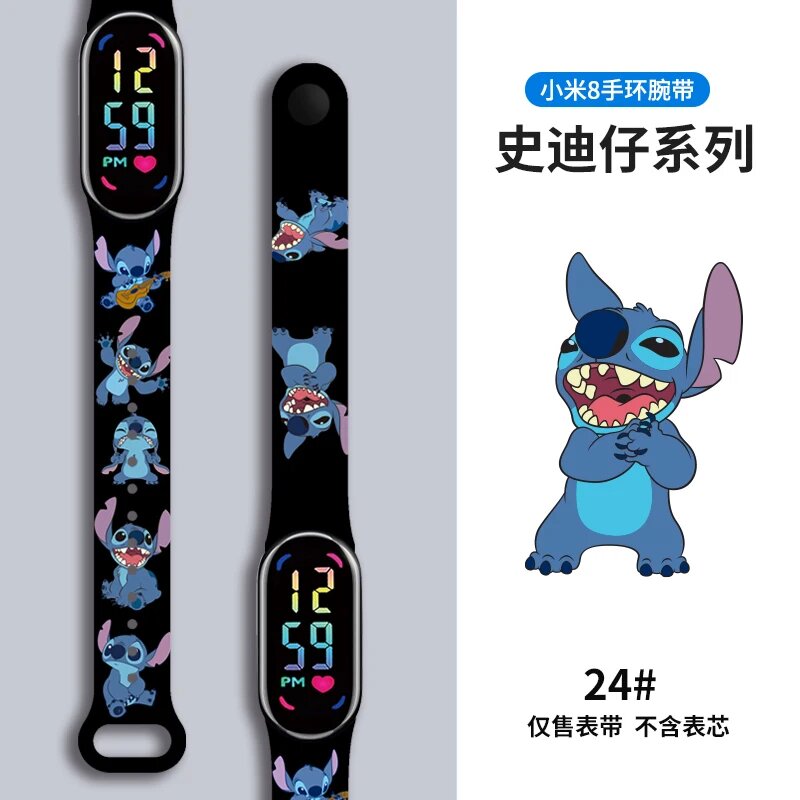 Браслет с принтом серии Stitch для Xiaomi Mi Band 10 9 8, сменный браслет для Mi Band 9/8, ремешок для часов NFC в подарок