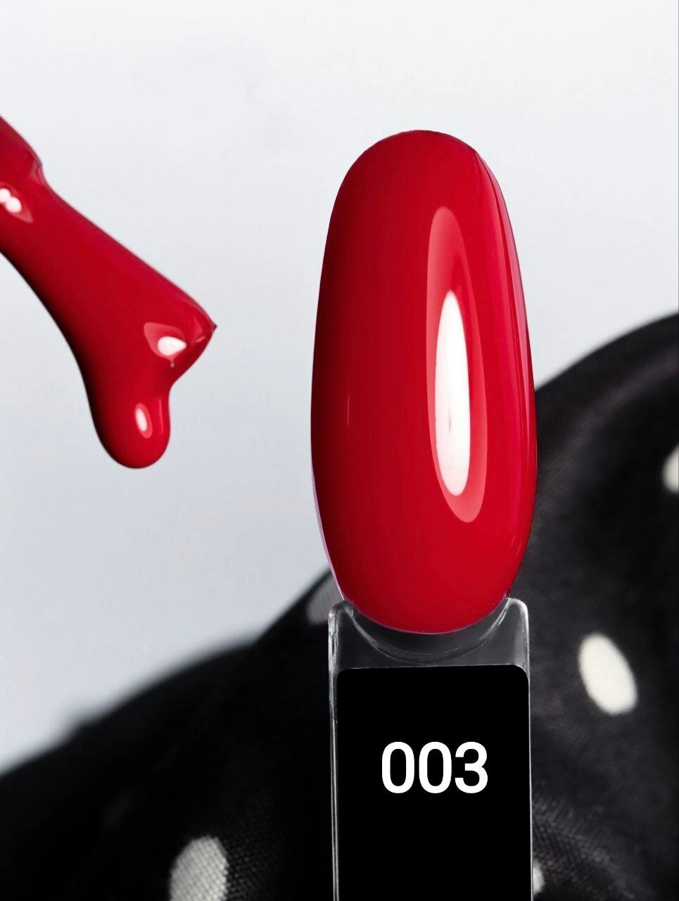Гель-лак для маникюра красный 003, 10 мл