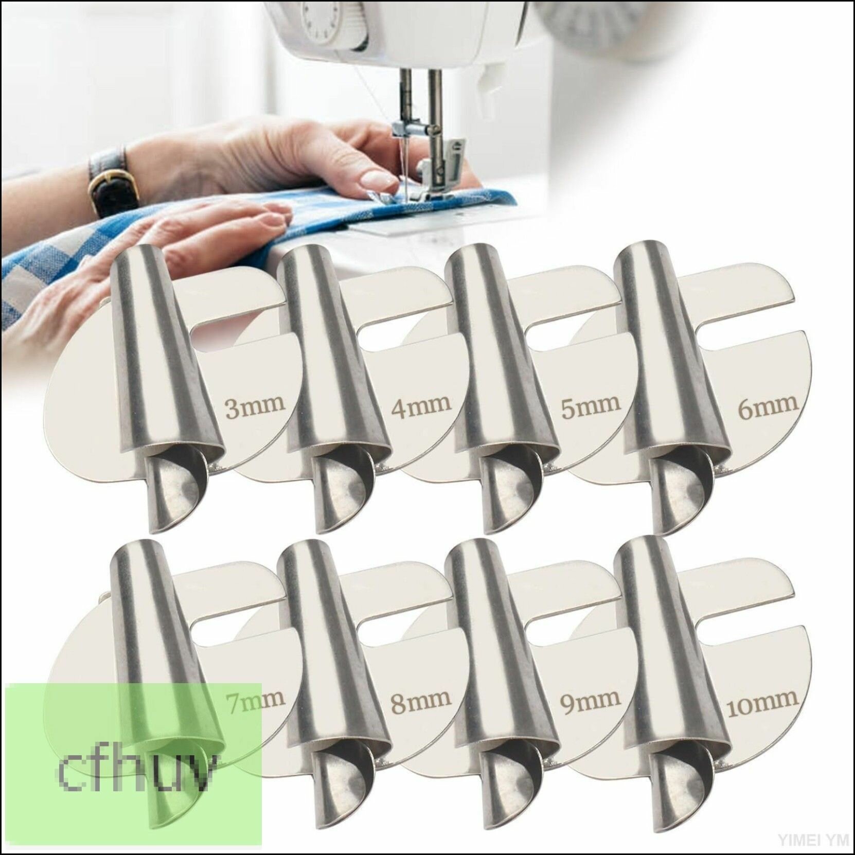 Эксклюзивный комплект из 8 изогнутых лапок для оверлока и подгибки, 310 мм, предназначен для бытовых швейных машин