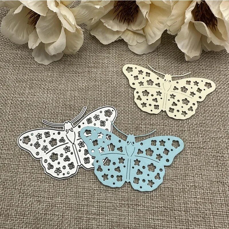 Металлические трафареты «Цветы и бабочки» для скрапбукинга