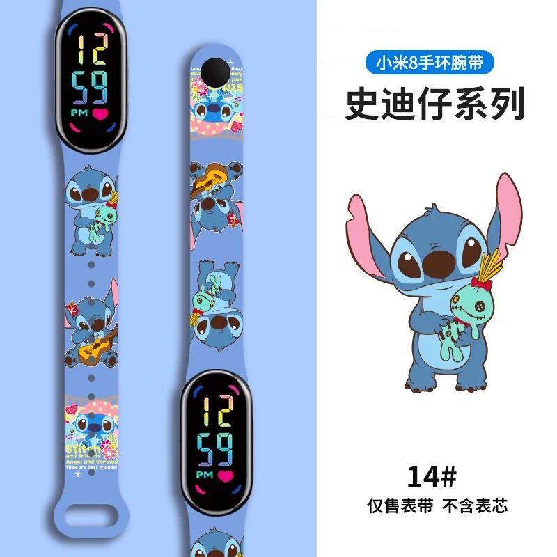 Браслет с принтом серии Stitch для Xiaomi Mi Band 10 9 8, сменный браслет для Mi Band 9/8, ремешок для часов NFC в подарок
