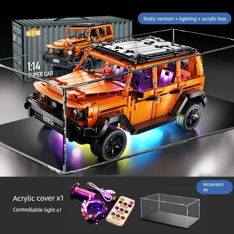 Mercedes G-Wagon 500 масштабная модель LEGO с механической связью, премиальными светодиодными фонарями и стеклянной