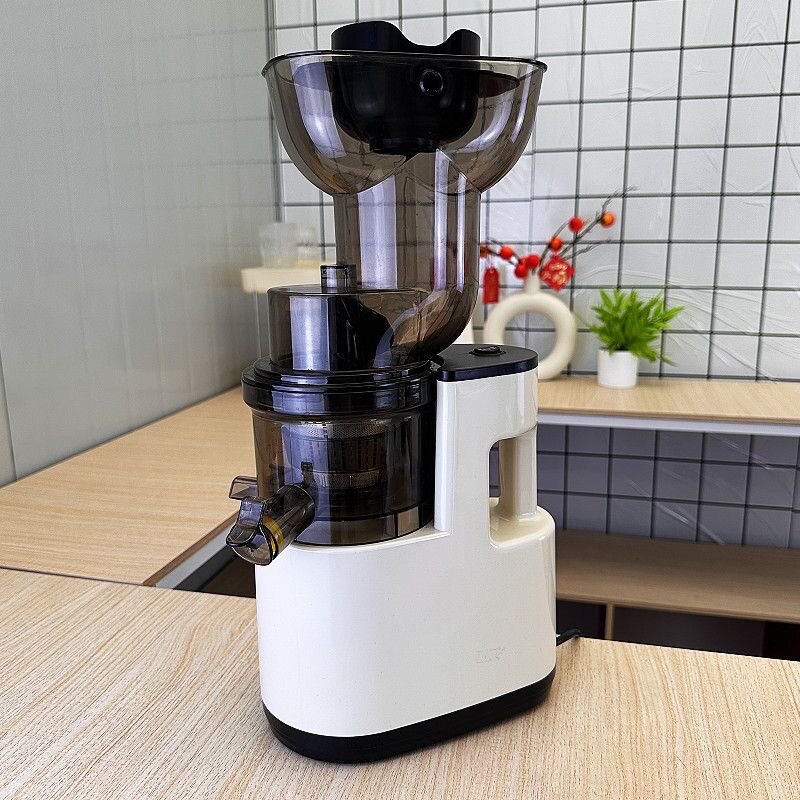 Соковыжималка шнековая электрическая для фруктов, овощей, орехового молока, мороженого белое