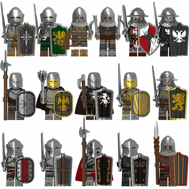 Средневековый набор из 16 деталей V1002+V1003 LEGO совместимый классическая фэнтези тема