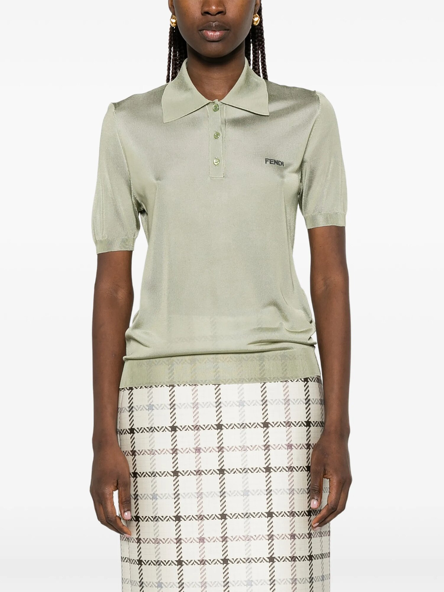 Рубашка FENDI Button-up polo shirt, размер 42 — фото 1
